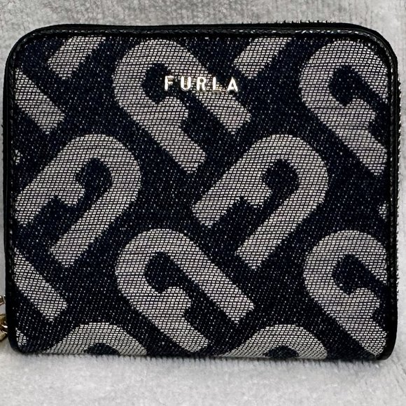 Furla | Bags | Furla Denim Zip Wallet | Poshmark